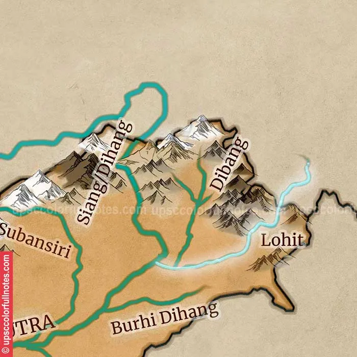 Brahmaputra river and its tributaries Detailed [2022] - UPSC Colorfull ...