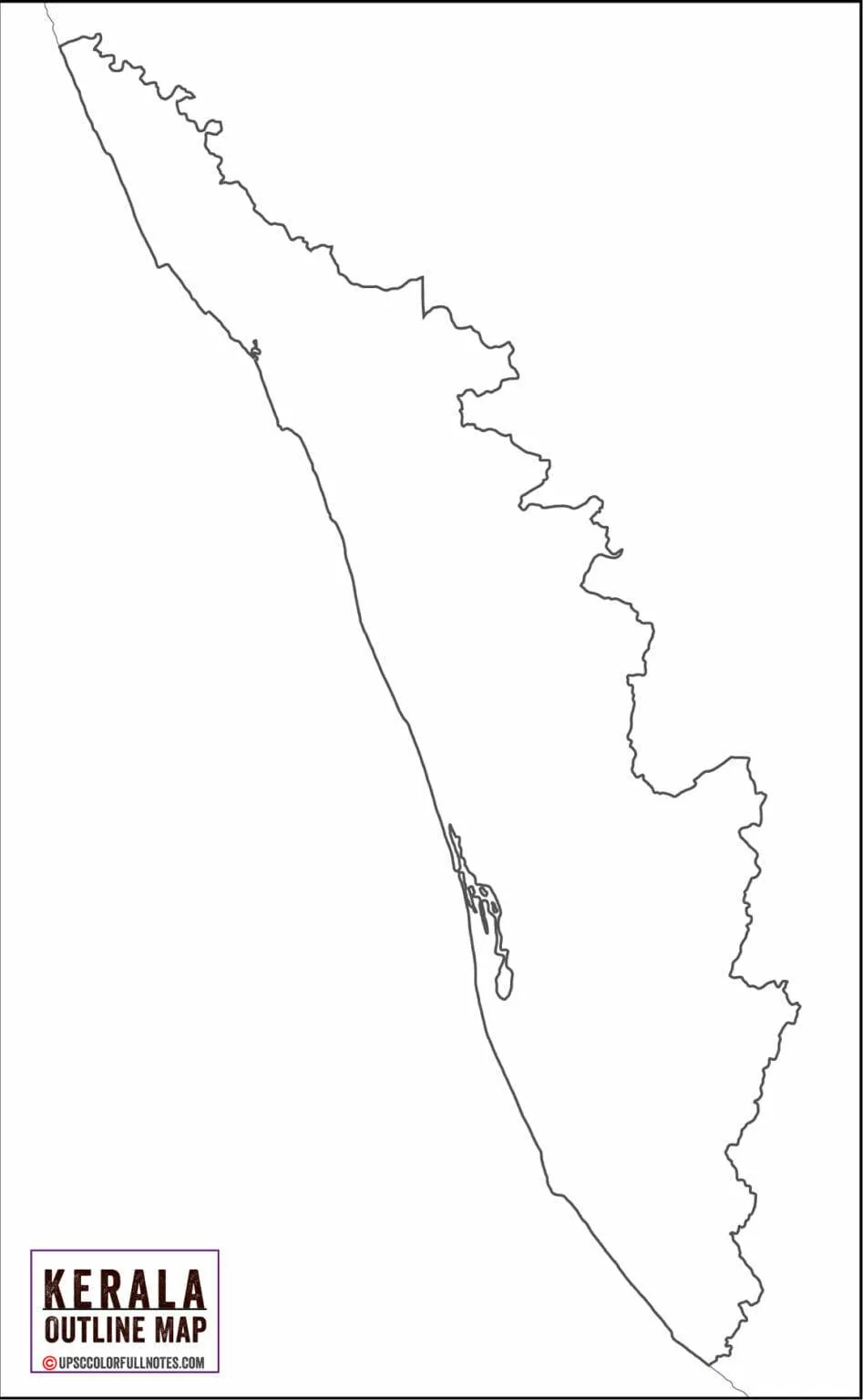 Download Kerala Map with districts in HD quality! 2022 - UPSC Colorfull ...