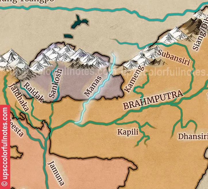 Brahmaputra River Map