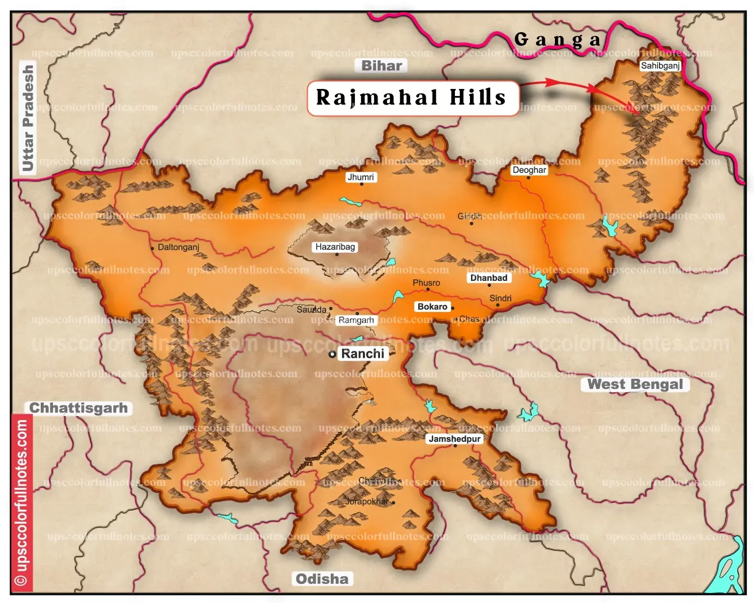 Rajmahal Hills with MAP 2022 [Download] - UPSC Colorfull notes