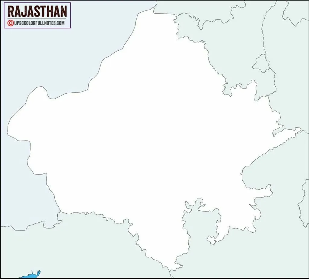 Download Rajasthan Map in HD quality! 2022 - UPSC Colorfull notes