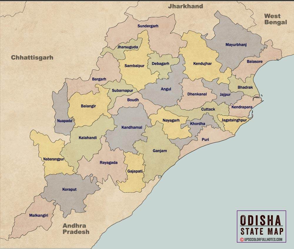 Download Odisha Map 5 Ultra HD MAP UPSC Colorfull Notes Download Odisha Map 5 Ultra HD MAP UPSC Colorfull Notes